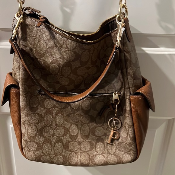 Coach | Bags | Coach Pennie Iconic Logo Mixed Medium Shouldercrossbody ...